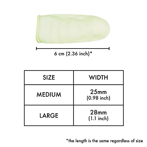 Disposable Latex Finger Cots 200pcs (Large), Anti-Static Rubber Fingertips Protective Finger Gloves Applicators for Electronic Repair, Painting, Jewelry Cleaning