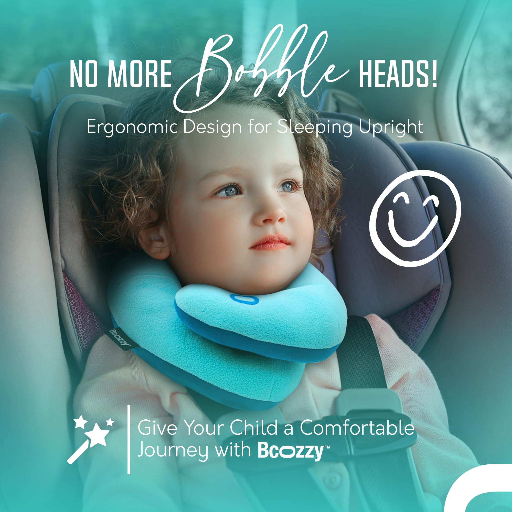 BCOZZY Travel Neck Pillow, Supports The Neck, Head & Chin, Stops The Head from Falling Forward, for car seat & Plane, Small Cat Bag, Pink