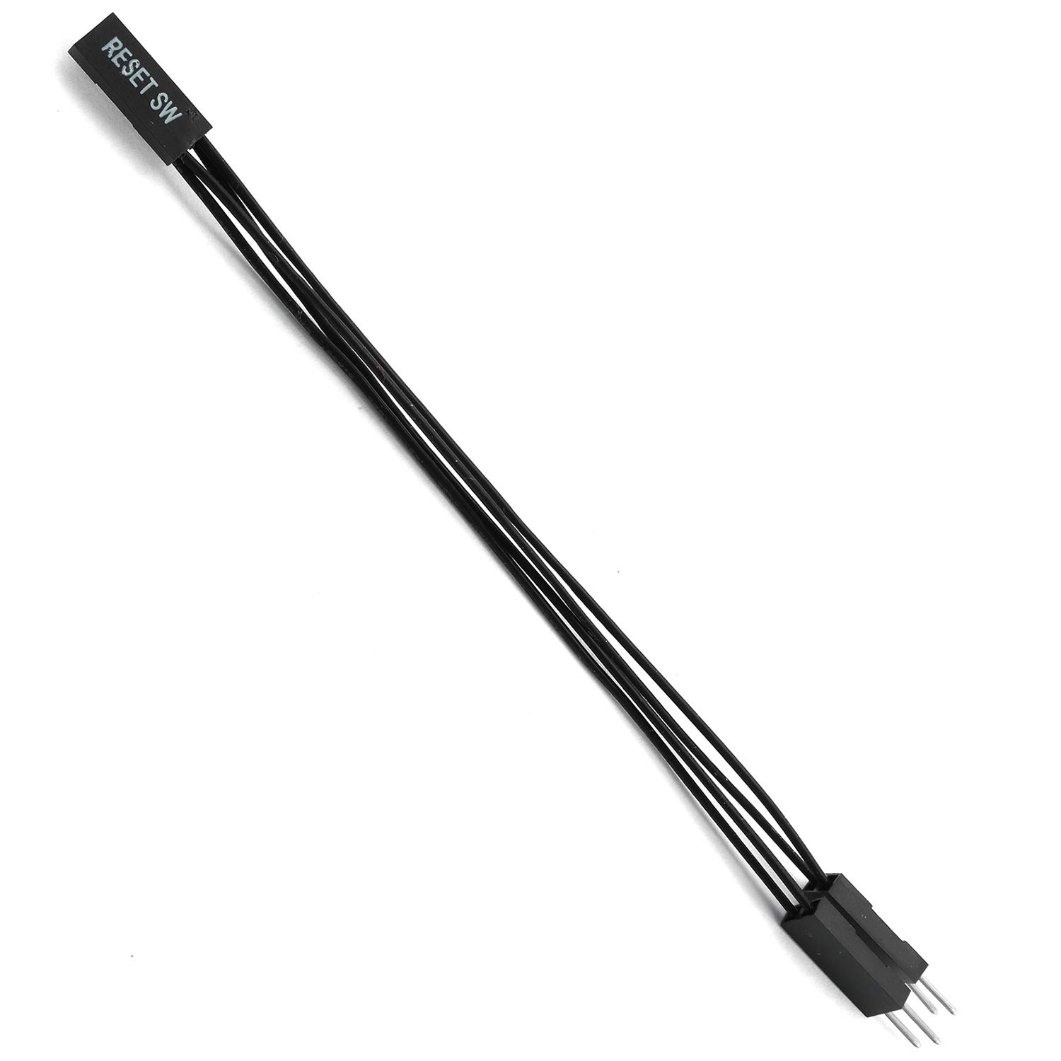 DGZZI 2 Pins Single Female to Dual Male Black Jumper for PC Motherboard Power Light-Emitting Diode Switch Reset HDD Hard Drive 4PCS