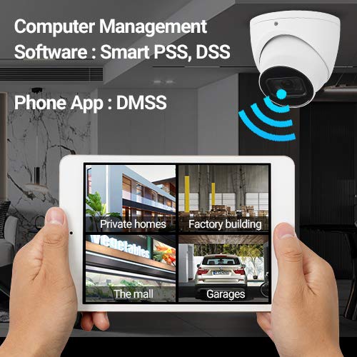 EmpireTech 4MP 1/2.9" CMOS Starlight POE IR Turret IP Camera WDR IP67 Weatherproof Outdoor,Support IVS, SMD Plus.,Built-in Mic, Built-in IR LED, High Image Definition,S2 Version IPC-T24IR-AS 2.8mm