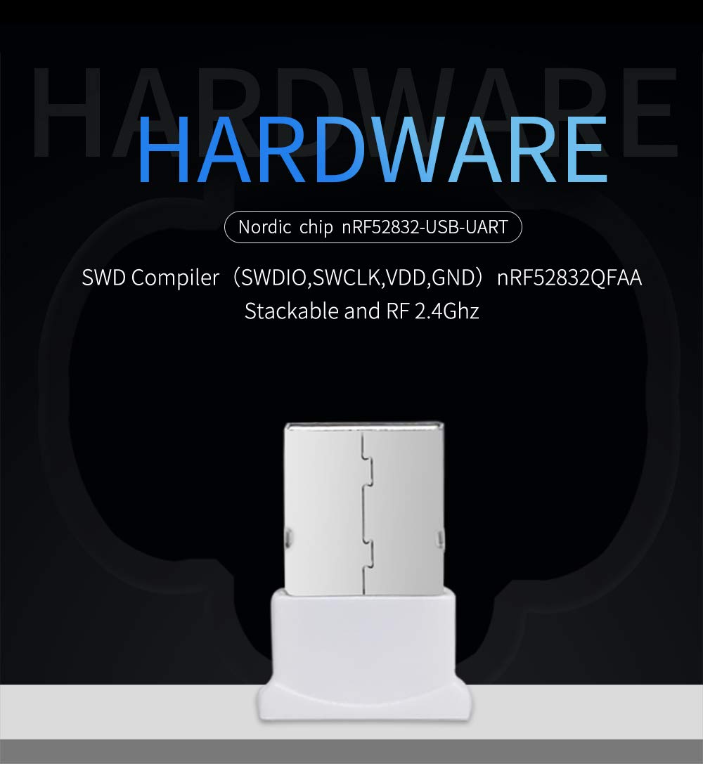 WitMotion BLE 5.0 Wireless Bluetooth USB Adapter, CP2102 Driver【 30meters Range, Anti-Dust, Small-in-Size, Plug and Play】 Bluetooth Dongle for WitMotion BLE 5.0 Sensor (WT901BLECL/ WT901BLE)