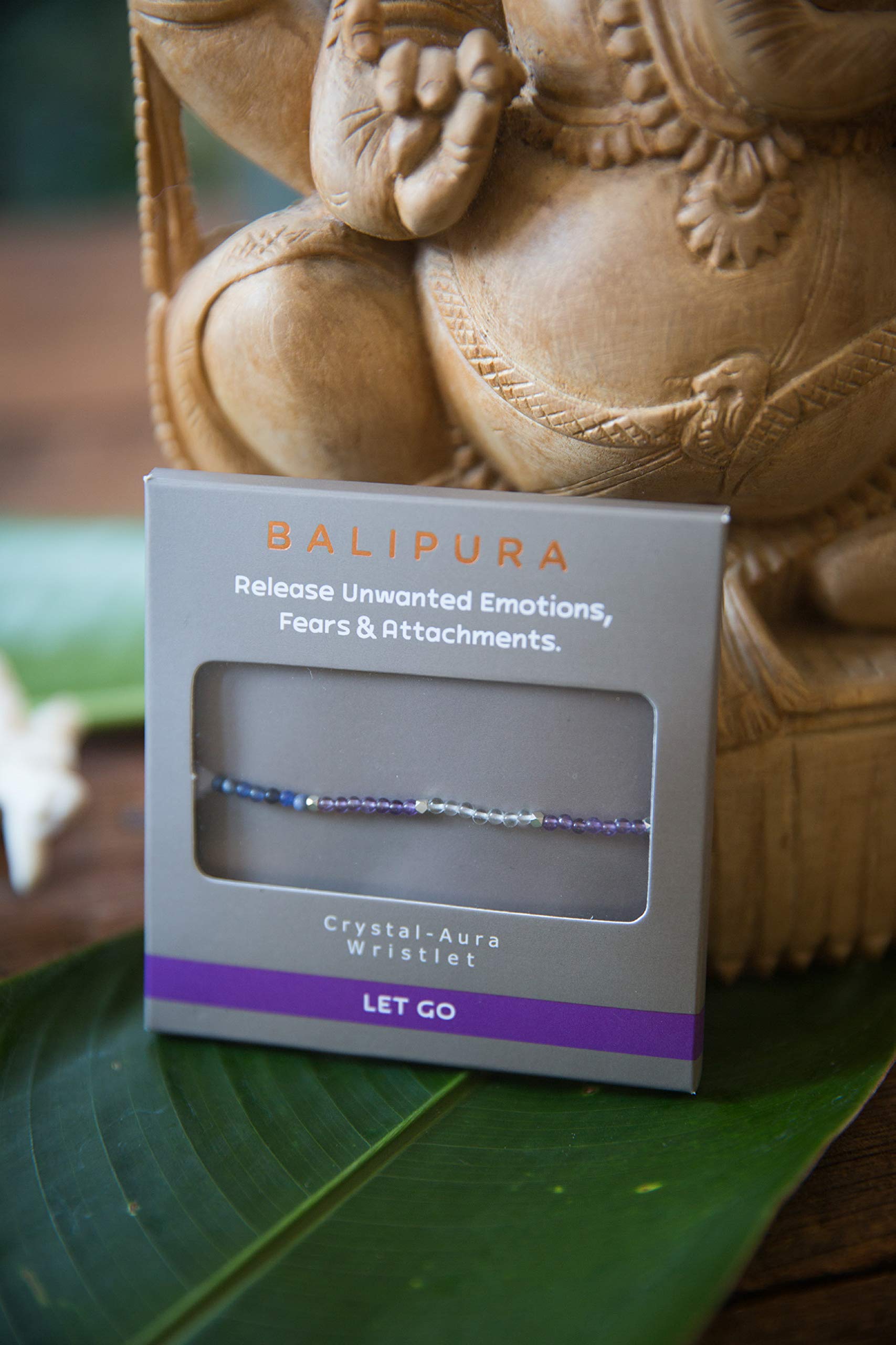 BALIPURA - Let Go Aura Bracelet for Women - 2mm SMALL (TINY) BEADS Healing Crystal, Natural Gemstones, Clear Quartz - 925 Solid Silver Beads - Essential Women Real Stone - (Let Go)…