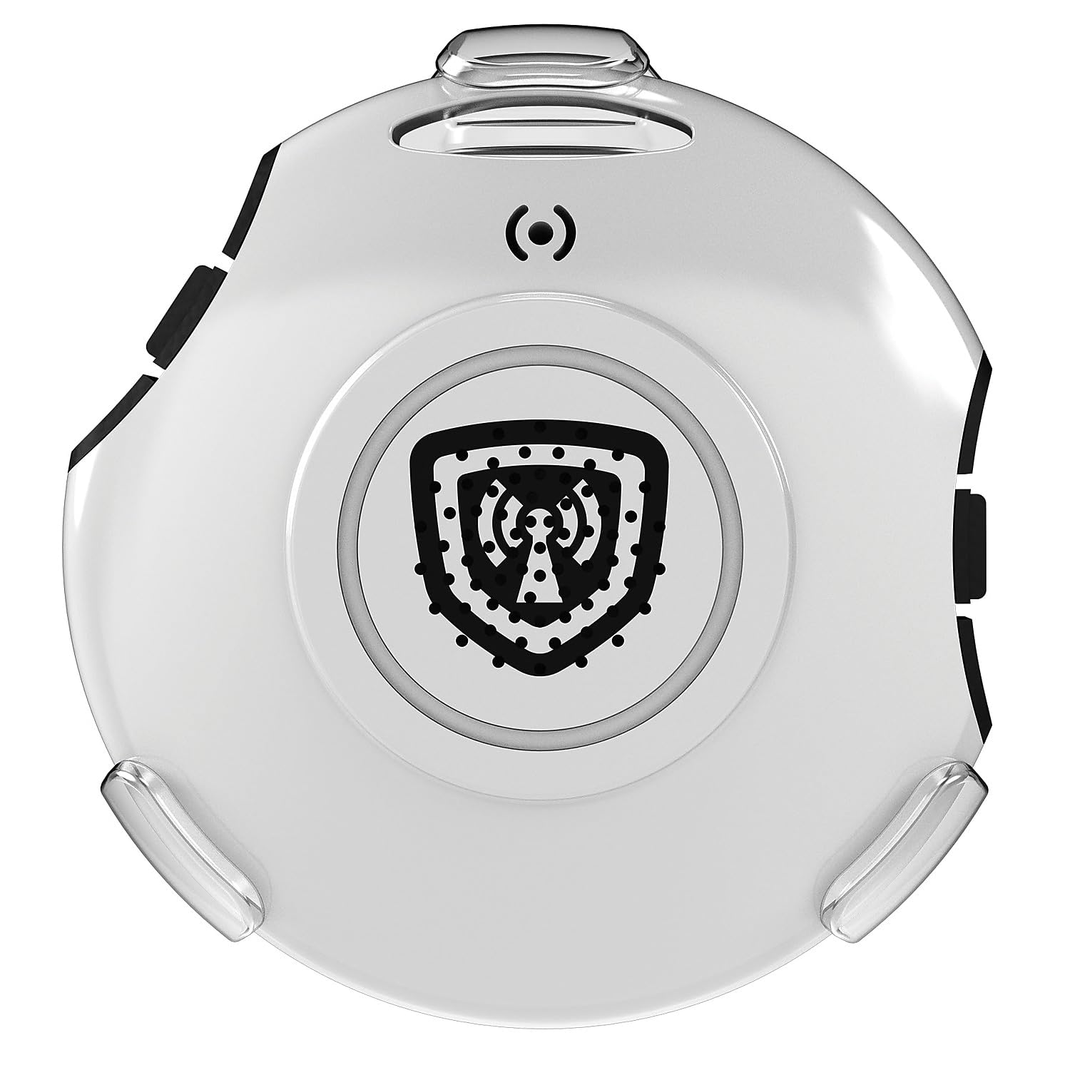 Silent Beacon Panic Button Safety Device: App-Enabled Bluetooth GPS Location Tracker & 2-Way Phone Calls, Speaker & Microphone, Custom Alerts, Rechargeable USB, Key Finder Wearable - NO fees (White)
