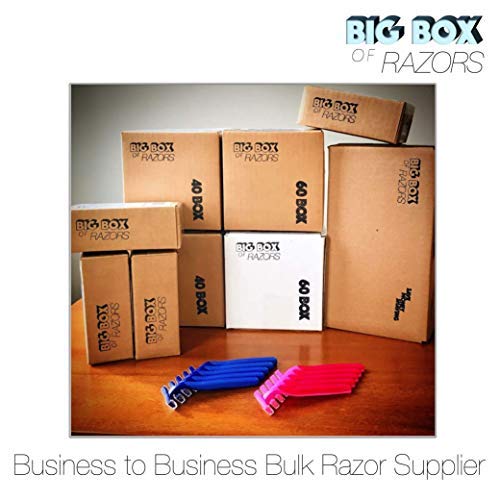 500 Box of Razor Blades Disposable Stainless Steel Hospitality Quality Shavers High End Twin Blade Razors for Men and Women