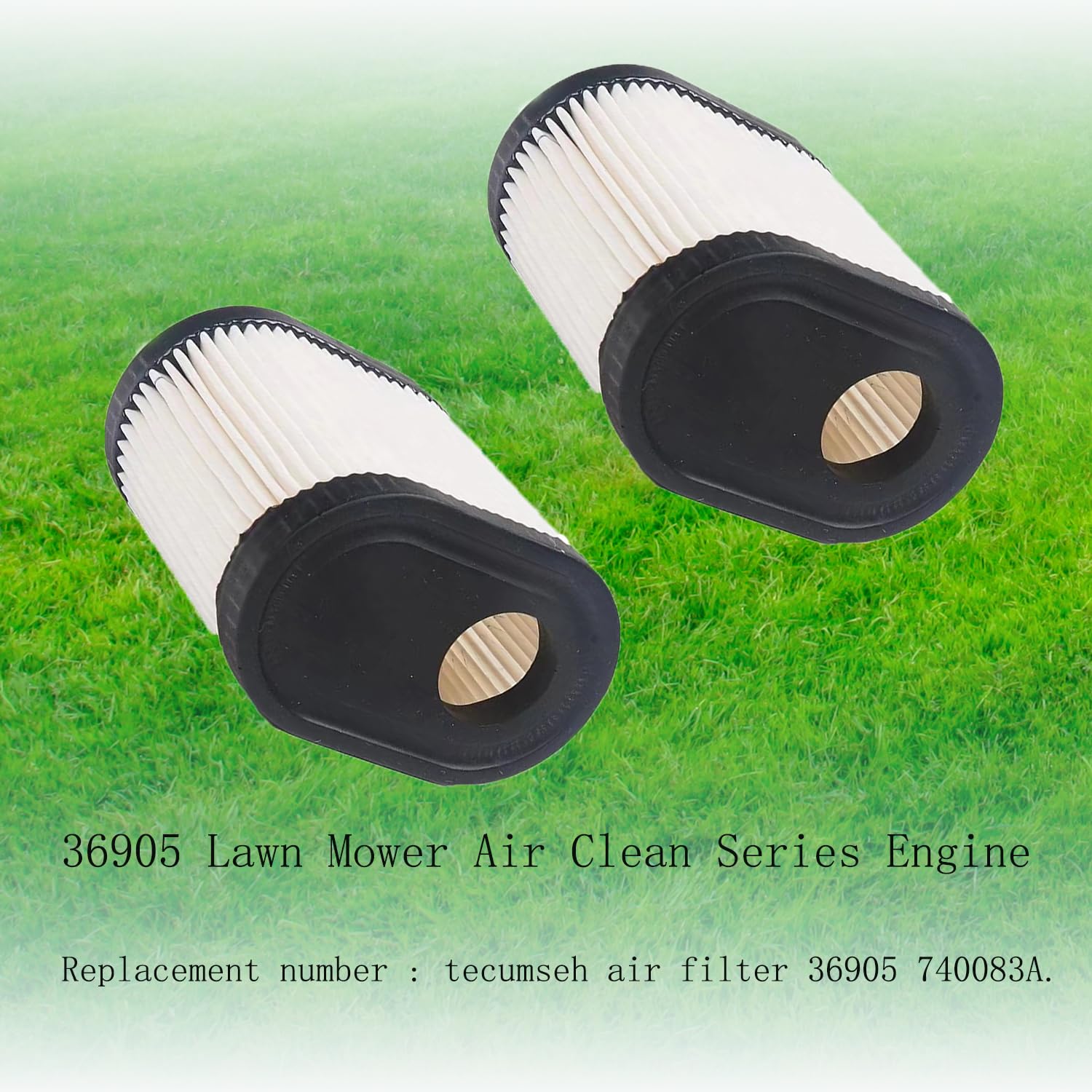 36905 air filter Replacement tecumseh 36905 air filter 740083A LEV100 LEV115 LEV120 LV195EA,Compatible with Tecumseh Craftsman Oregon Toro Recycler 22 6.5HP 20016 20017 20018 Lawn Mower (2 pack)