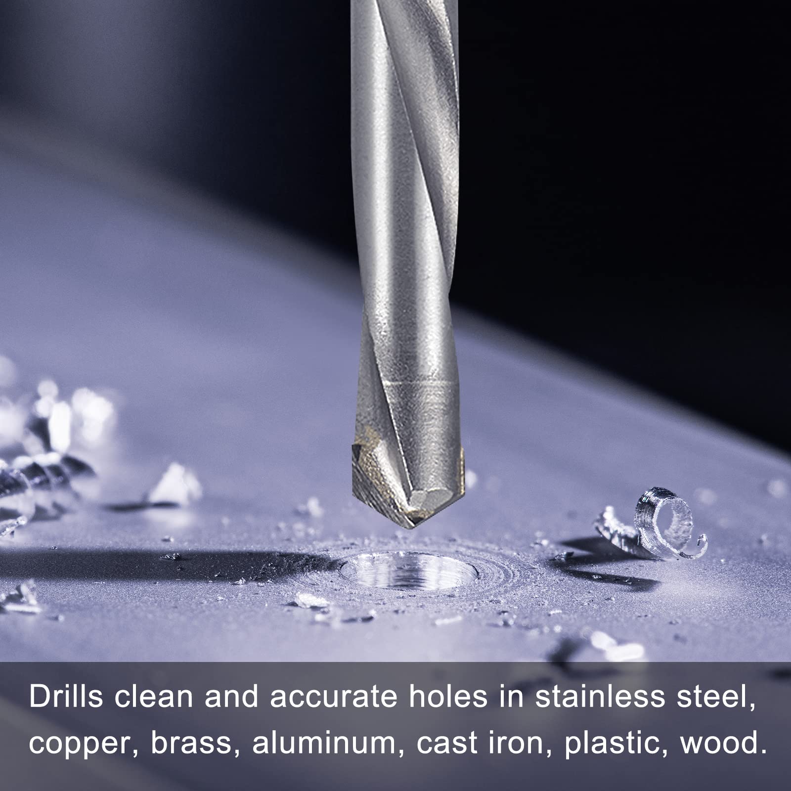 uxcell Cemented Carbide Twist Drill Bits 3.2mm Metal Drill Cutter for Stainless Steel Copper Aluminum Zinc Alloy Iron 2 Pcs