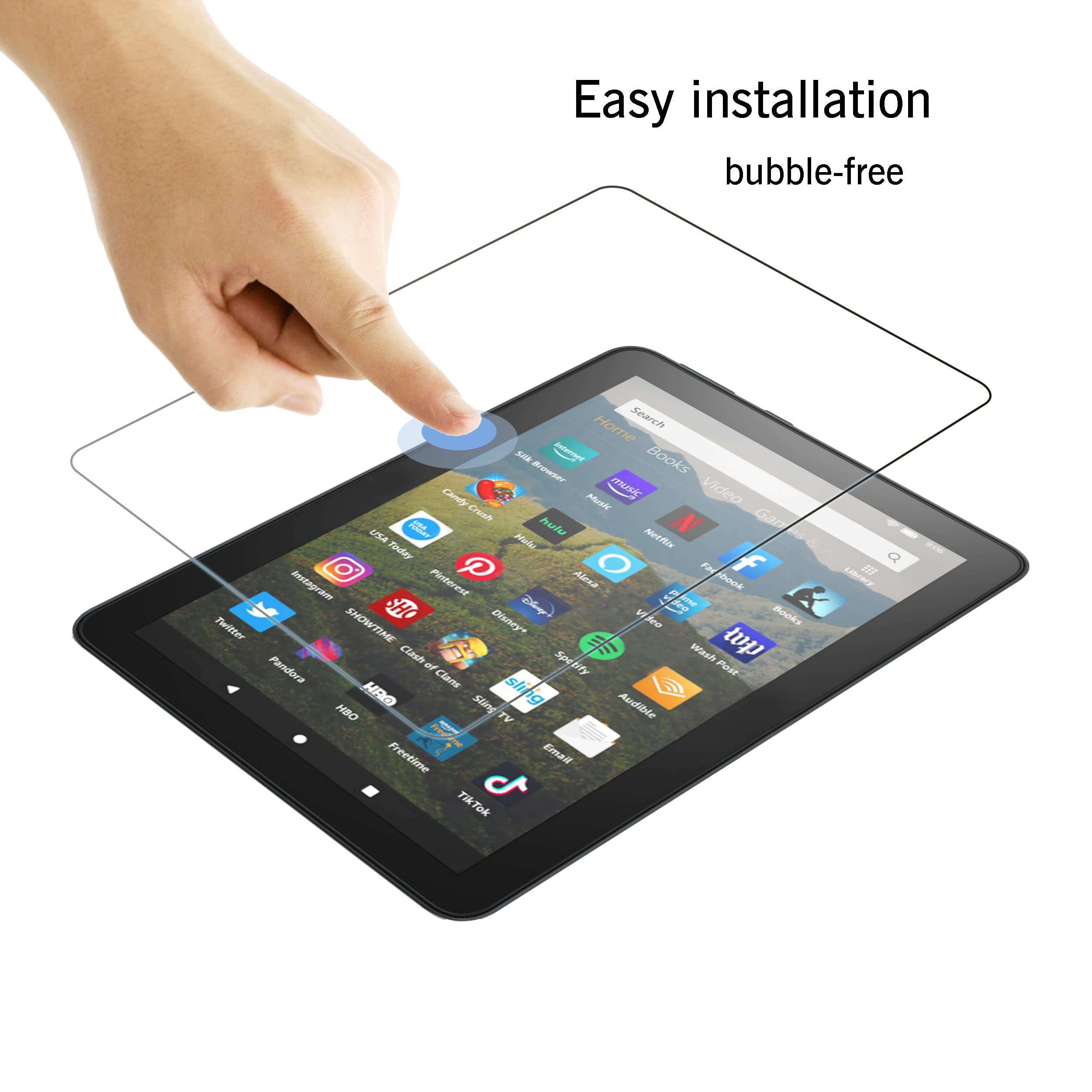Ailun 3 Pack Screen Protector for All-new Fire 7 Tablet 7-inch(12th Gen 2022 Release), Tempered Glass 9H Hardness Ultra Clear Anti Scratch Case Friendly, Not for Fire 7 Kids Tablet