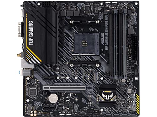 ASUS TUF Gaming A520M-PLUS (WiFi) AMD AM4 (3rd Gen Ryzenâ˘) microATX Gaming Motherboard (M.2 Support, 802.11ac Wi-Fi, DisplayPort, HDMI, D-Sub, USB 3.2 Gen 1 Type-A and Aura Addressable Gen 2 headers)
