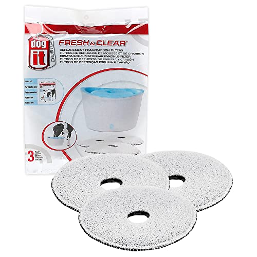 Dogit Design Carbon Replacement Foam Filter Cartridge for Dogit Design Fresh & Clear Fountain - 3-Pack by Dogit