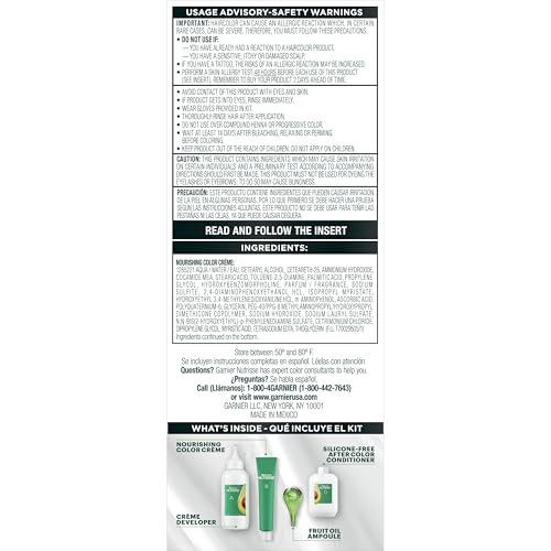 Garnier Hair Color Nutrisse Ultra Color Nourishing Creme, BL11 Jet Blue Black (Black Currant) Permanent Hair Dye, 1 Count (Packaging May Vary)