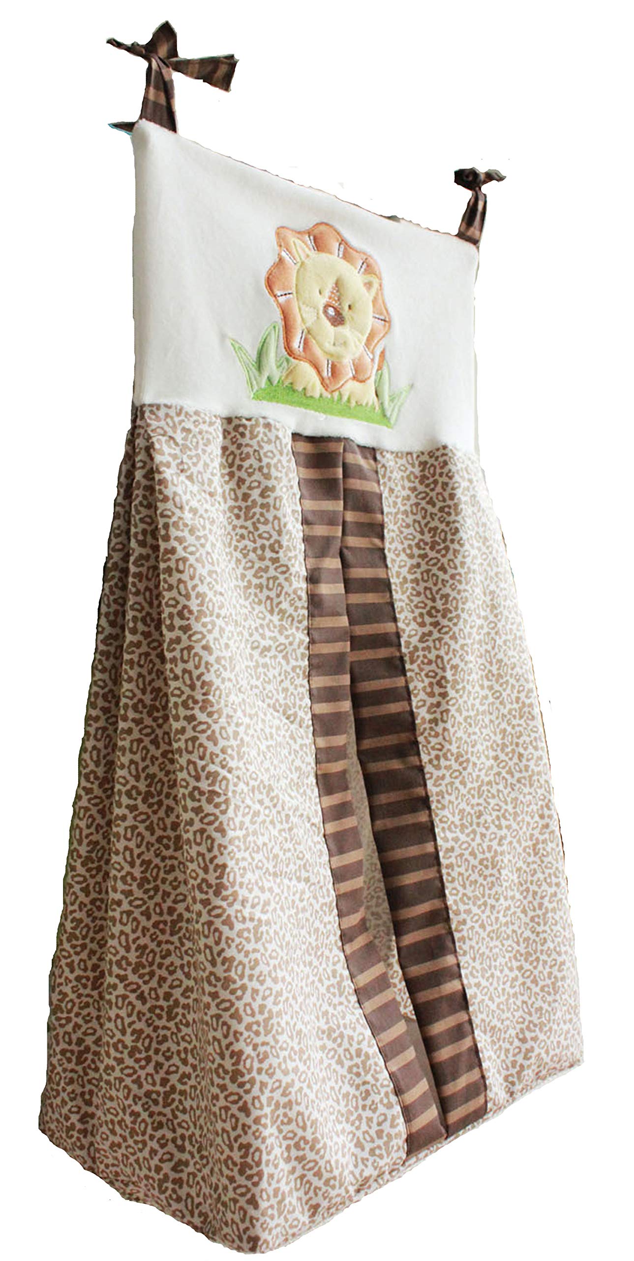 CribMATE African Lion Themed Diaper Organizer (Golden-Brown, Animal Print)