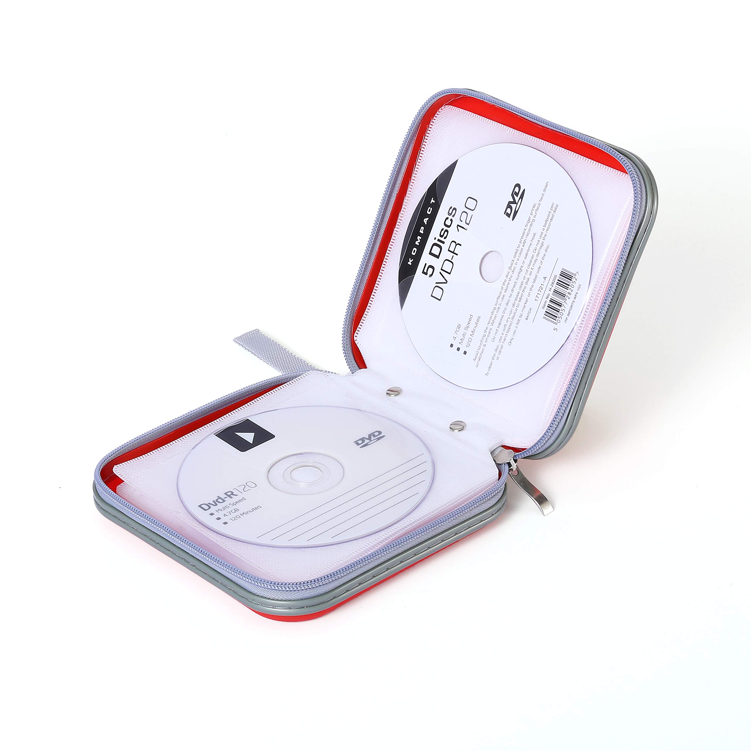 36 Capacity CD Case, Hard CD/DVD Case Holder Durable DVD/CD Storage for Car Kids DVD Collection Reliable case to Hold Your Old CDs Red