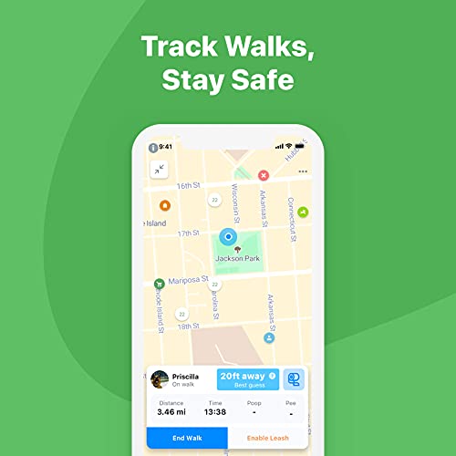 Pawscout Smarter Pet Tag (Version 2.5) for Cats & Dogs, Nearby Bluetooth Pet Tracking (not GPS), Community Pet Finder, Walk Diary, Outdoor Virtual Pet Leashes, Digital Medical Profiles