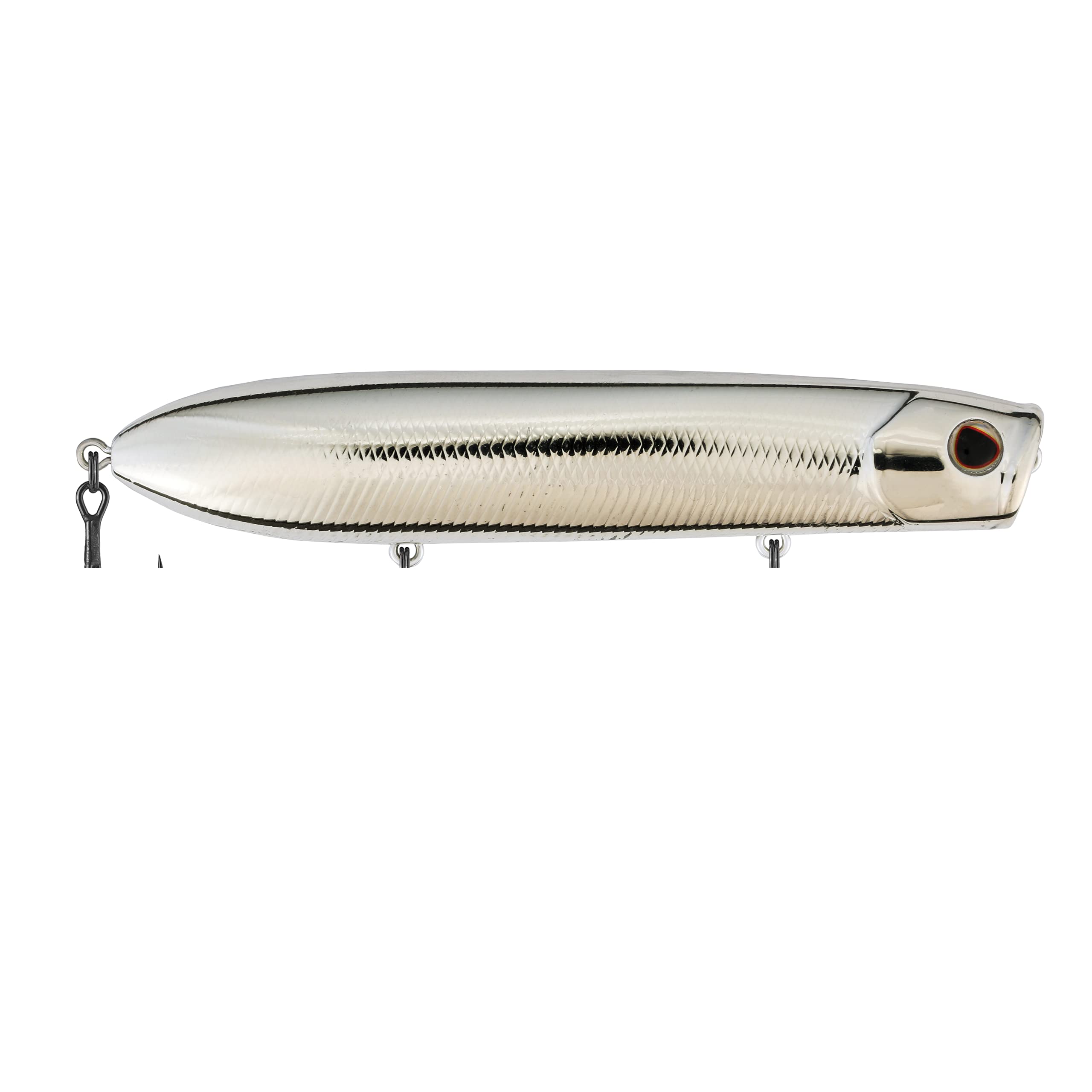 Berkley Cane Walker Topwater Fishing Lure, Chrome, 5/7 oz, 110mm Topwater, Heavy Tail Weight for Long-Distance Casting, Equipped with Fusion19 Hook