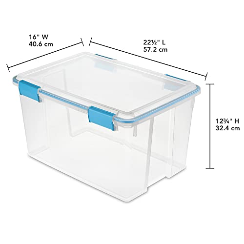 54 Qt Gasket Box Plastic,Set of 4,Heavy-Duty Gasketed Storage Box Set - Protect and Store Your Items in Style,Made from durable plastic