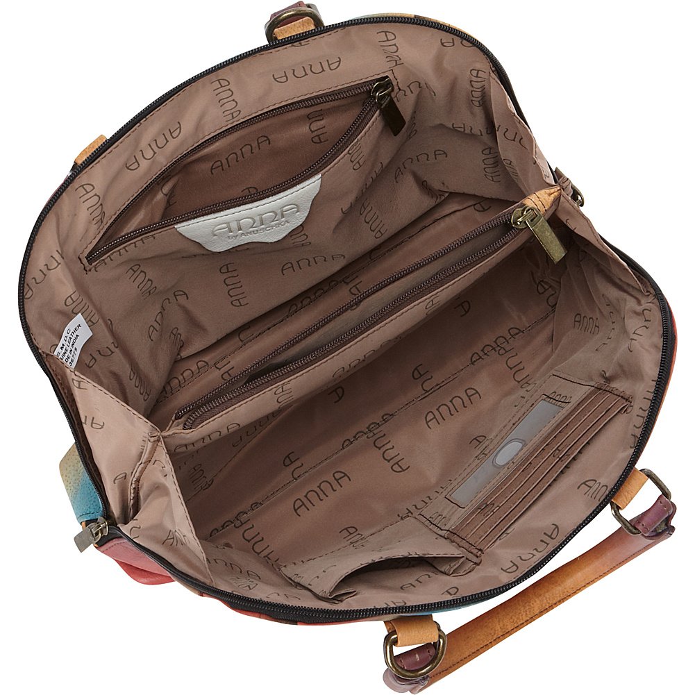 Anna by Anuschka, Handpainted Leather Medium Zip-around Satchel,bird On Branch