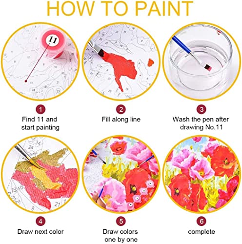 Artyong Mushroom Paint by Number for Adults-Mushroom Paint by Numbers for Adults Beginner,Mushroom Paint by Numbers for Gift Home Wall Decor (Mushroom,16 x 24 Inch)