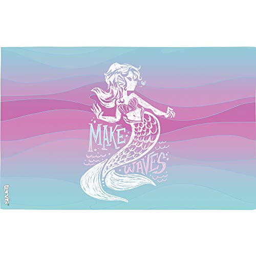 Tervis 1350827 Mermaids Make Waves Insulated Tumbler with Wrap and Turquoise Lid, 16oz, Clear