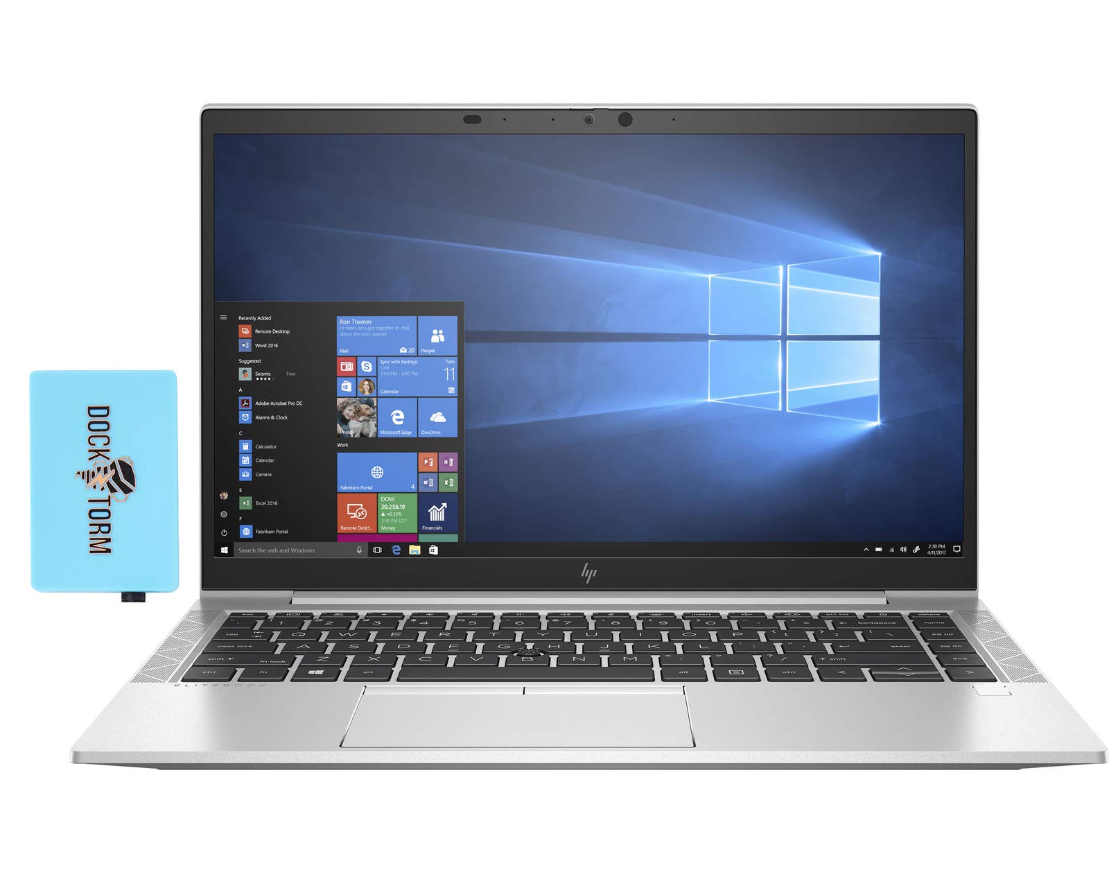 HP EliteBook 840 G7 14" FHD IPS Business Laptop (Intel Core i5-10210U 4-Core, 16GB RAM, 1TB PCIe SSD, Intel UHD 620, 1920x1080, FP Reader, Backlit KB, WiFi 6, BT 5, HD Webcam, Win 10 Pro) w/Hub