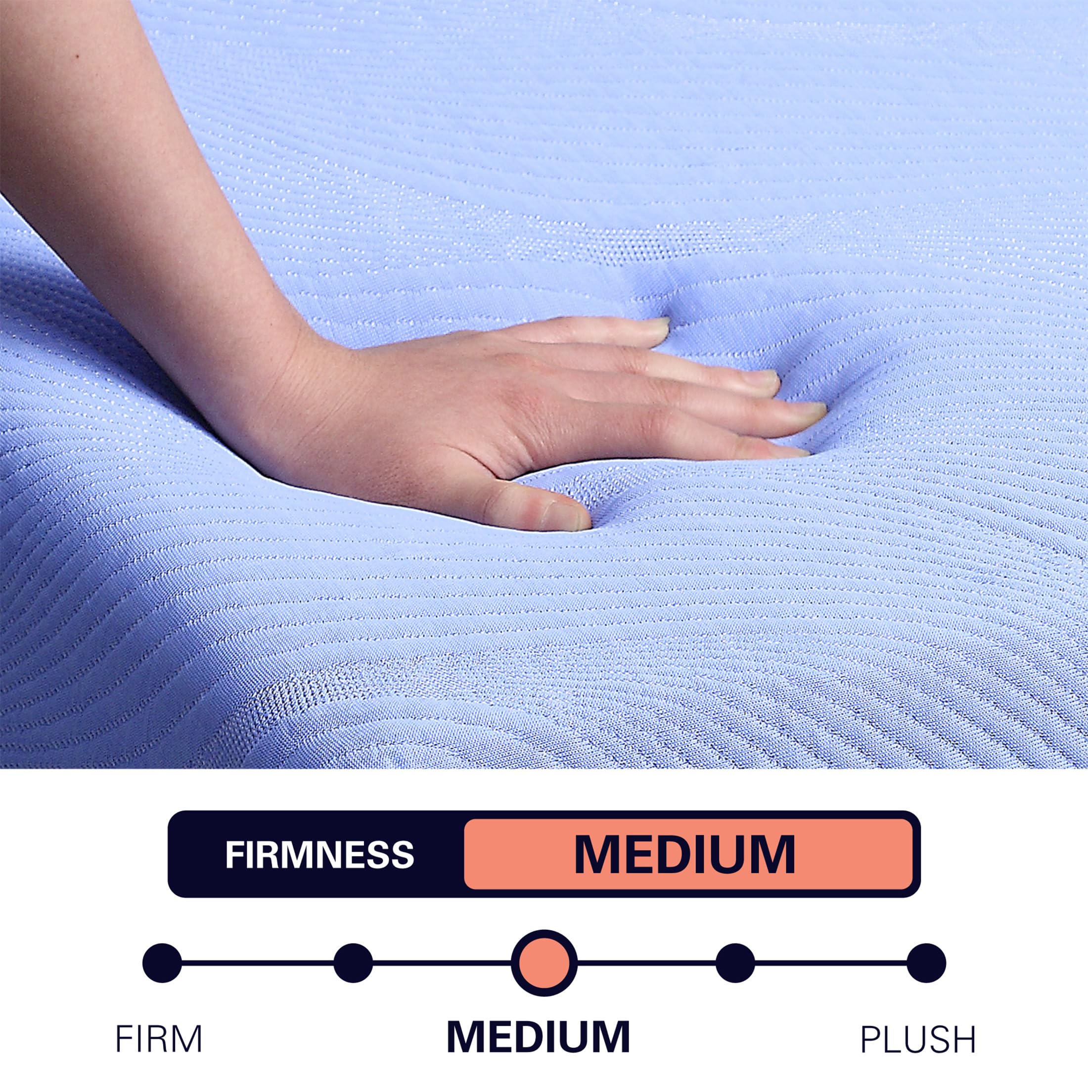 Bridgevine Home Flex Head 6-Layer Hybrid Latex Foam and Coil Adult Mattress, 12 Inches, Mattress-in-a-Box, Split King Size, Blue Ice Cover