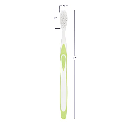 SmileGoods A404 Toothbrush, 40 Tuft, Soft Bristle, Individually Packaged Toothbrushes, Assorted Colors, Bulk Pack of 72