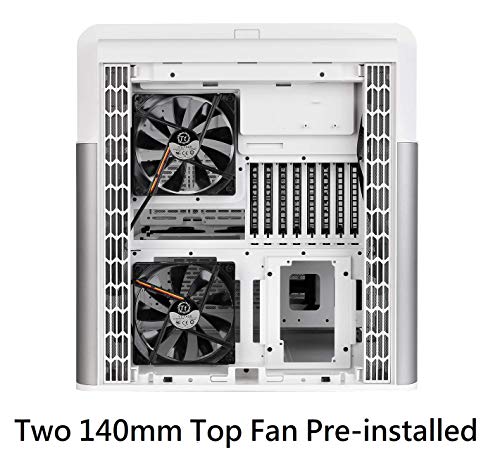 Thermaltake Level 20 HT Snow Edition 4 Tempered Glass Type-C Fully Modular E-ATX Full Tower Computer Chassis with 2 140mm Top Fan Pre-Installed CA-1P6-00F6WN-00