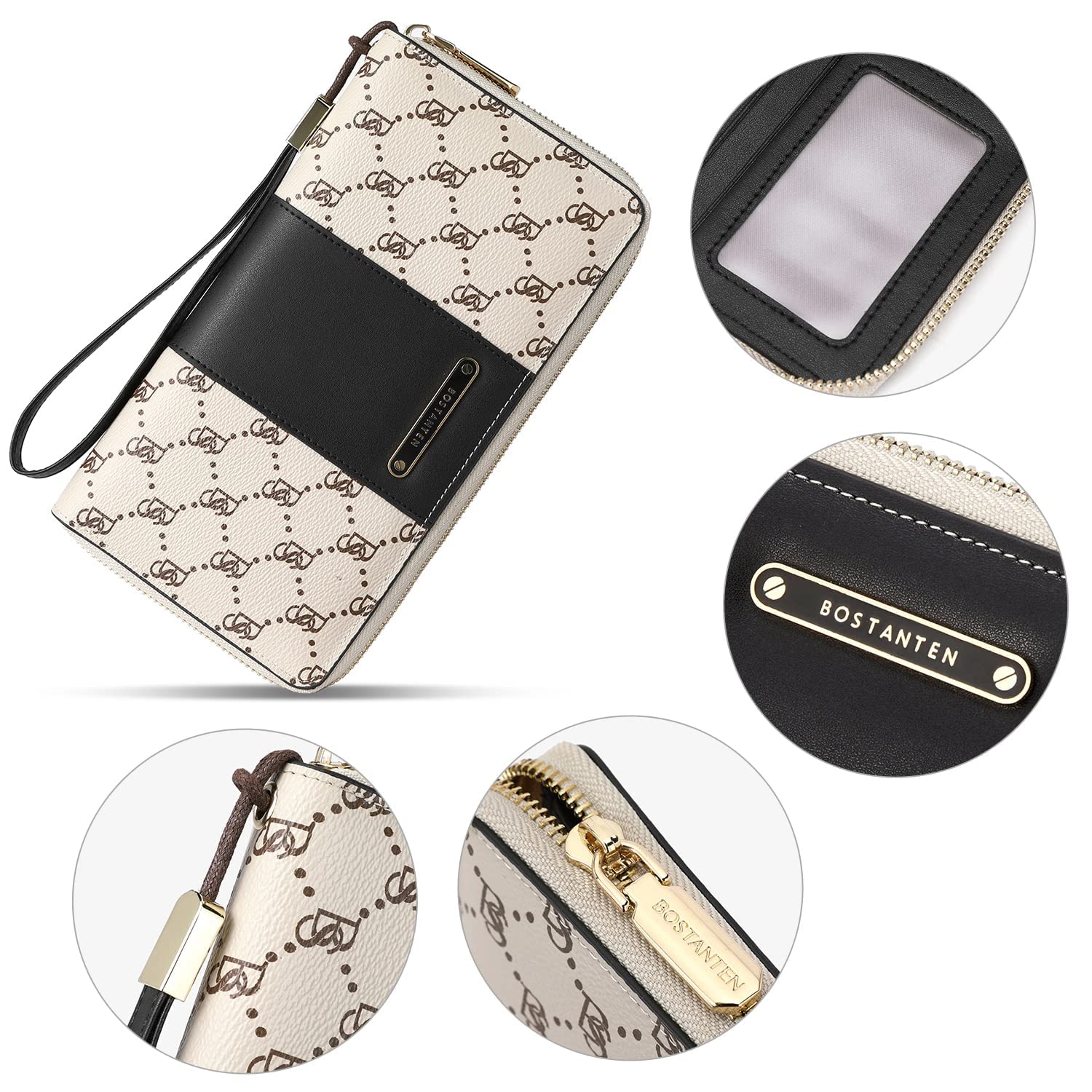 BOSTANTEN Women Leather Handbag bundle Leather Wallets for Women