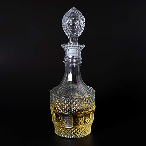 MDLUU Liquor Decanter, Glass Decanter Bottle with Airtight Stopper, Wiskey Vodka Bourbon Decanter for Gift, Home, Bar, Party Decor, 27oz/800ml