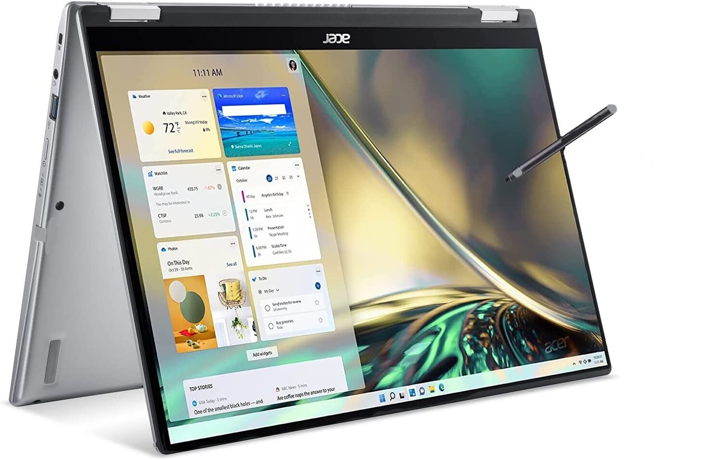 acer Touchscreen Spin 3 Convertible 2-in-1 Laptop Ryzen 3 3250U up to 3.5GHz 4GB DDR4 128GB SSD Web Cam HDMI Win 11 (Renewed)
