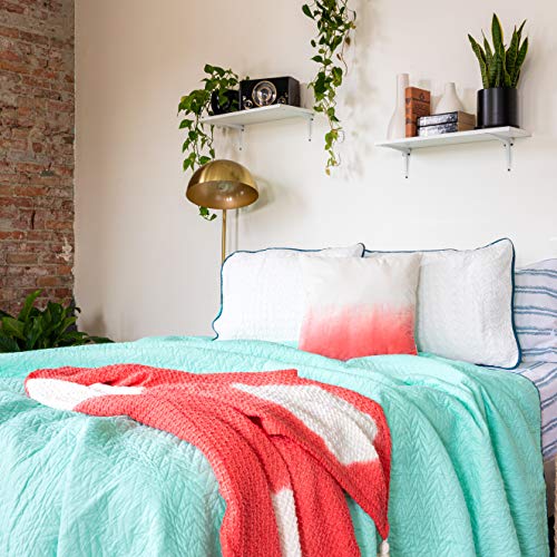 Refinery29 | Ombré Collection | Luxury Decorative Textured Throw Pillows, Ultra Soft with Stylish Modern Chic Design for Home Décor (Pillow, Coral)