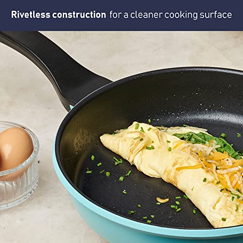 Bergner - Retro Cookware - Pots and Pans Set Nonstick - Induction Cookware - 10 Piece Pan Set - 8"/10" Fry Pans, 1.3qt Saucepan, 2.5qt Saucepan, 2.5qt Sautepan with Lids, 7qt Dutch Oven - Red