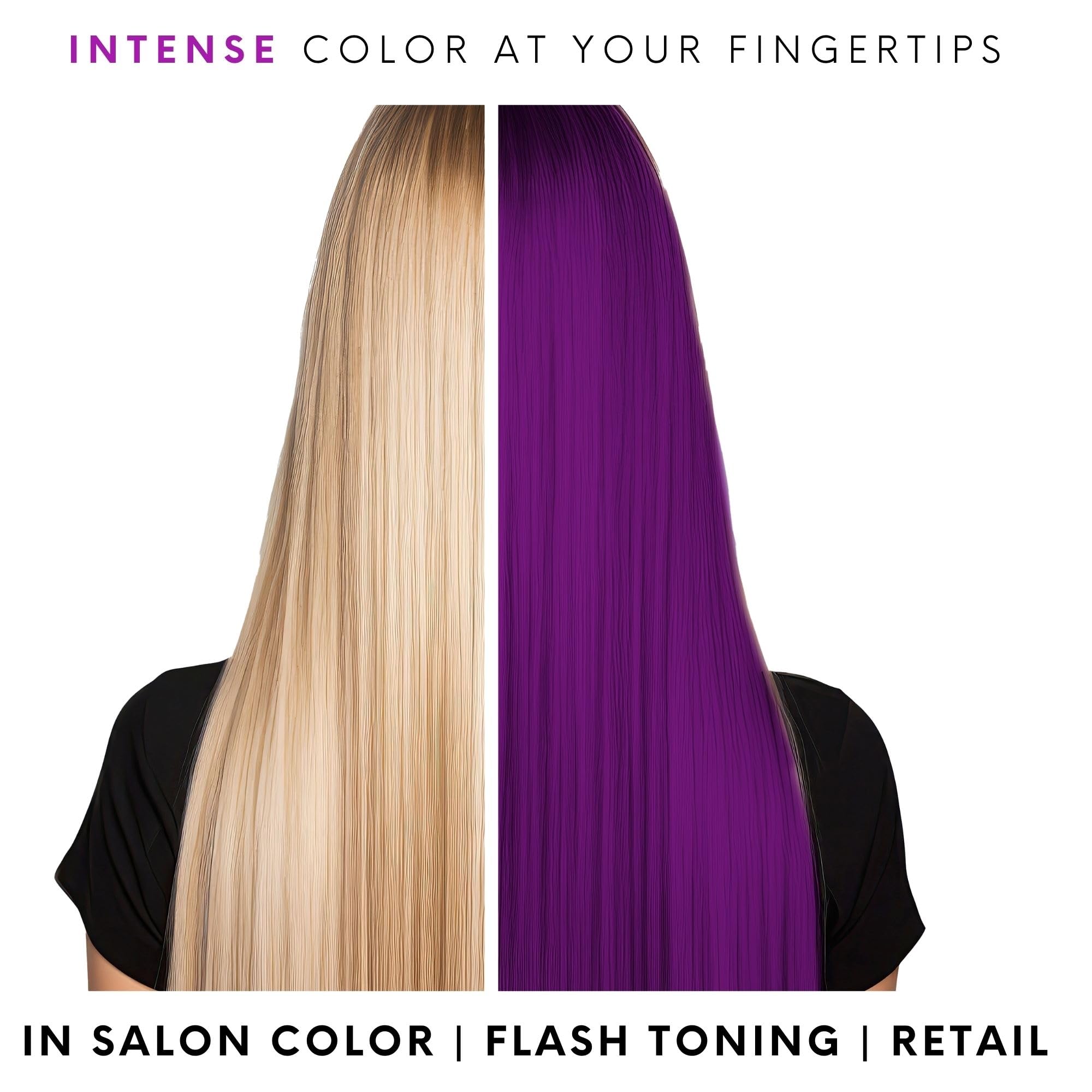 Watercolors INTENSE Semi Permanet Color Depositing Shampoo. Sulfate & Paraben Free to Maintain & Enhance Hair Color 8 fl oz - PURPLE