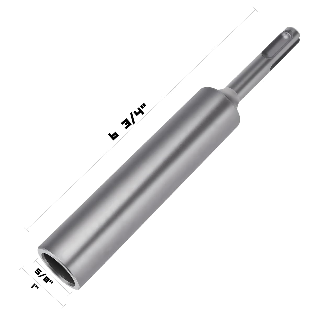 5/8" SDS Plus Ground Rod Driver (Industrial Grade Forged Steel) - 6-3/4" Long - Fits All SDS Plus Rotary Hammers