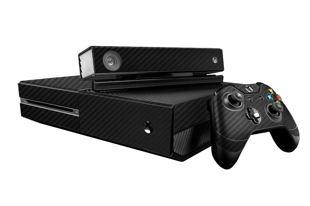 3D Carbon Fiber Black - Air Release Vinyl Decal Mod Skin Kit by System Skins - Compatible with Microsoft Xbox One (XB1)