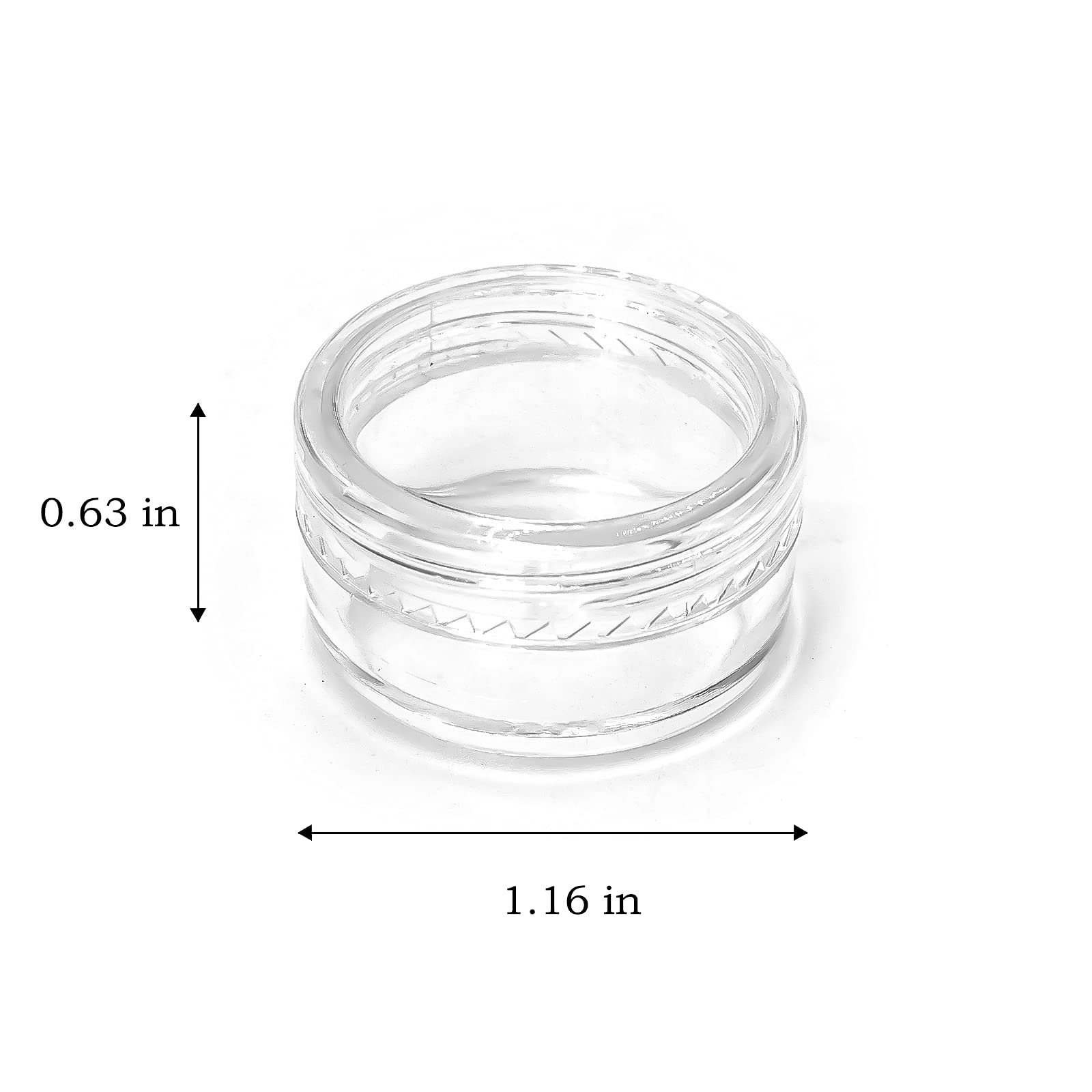 55Pcs 5 Grams Sample Containers with Lids and Labels, Small Little Mini Tiny Containers, Clear Acrylic Plastic Sample Jars for Cosmetic, Creams, Makeup, Nails, 5g/5ml Empty Round Sample Containers