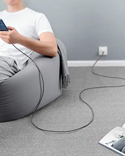 USB C Cable, Anker Powerline+ USB-C to USB-A [10ft], Double-Braided Nylon Fast Charging Cable, for Samsung Galaxy S10/ S9 / S9+ / S8 / S8+ / Note 8, LG V20 / G5 / G6, and More (Gray)