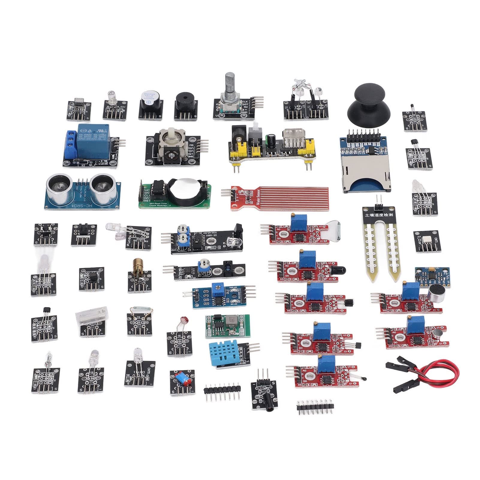 Acogedor 45Pcs Robot Car Kit for Raspberry Pi, Electronic DIY Robot Kit for Teens and Adults, RGB LED, Clock Temp Sensor Modules
