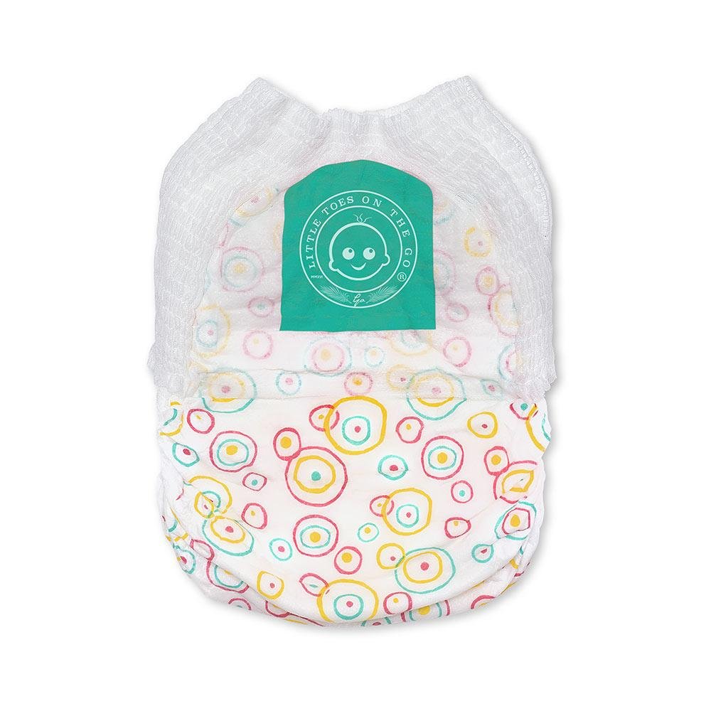 Little Toes Natural Disposable Swimmy Baby Diapers, Size 1-2 Small (Pack of 12)