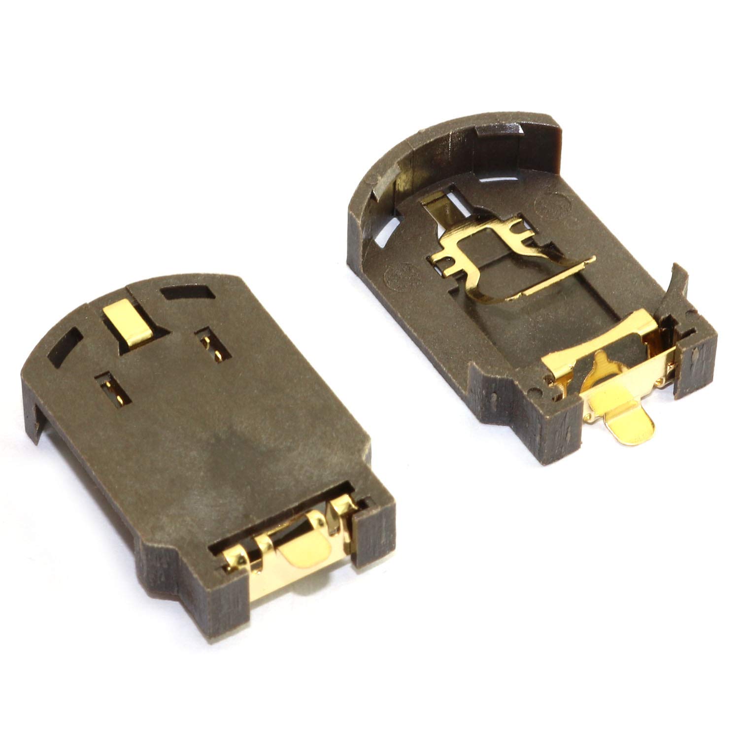 RuiLing 10-Pack CR2032 Button Cell Battery Socket Case BS-8 Gold-Plated Battery Holder for SMD SMT 3V