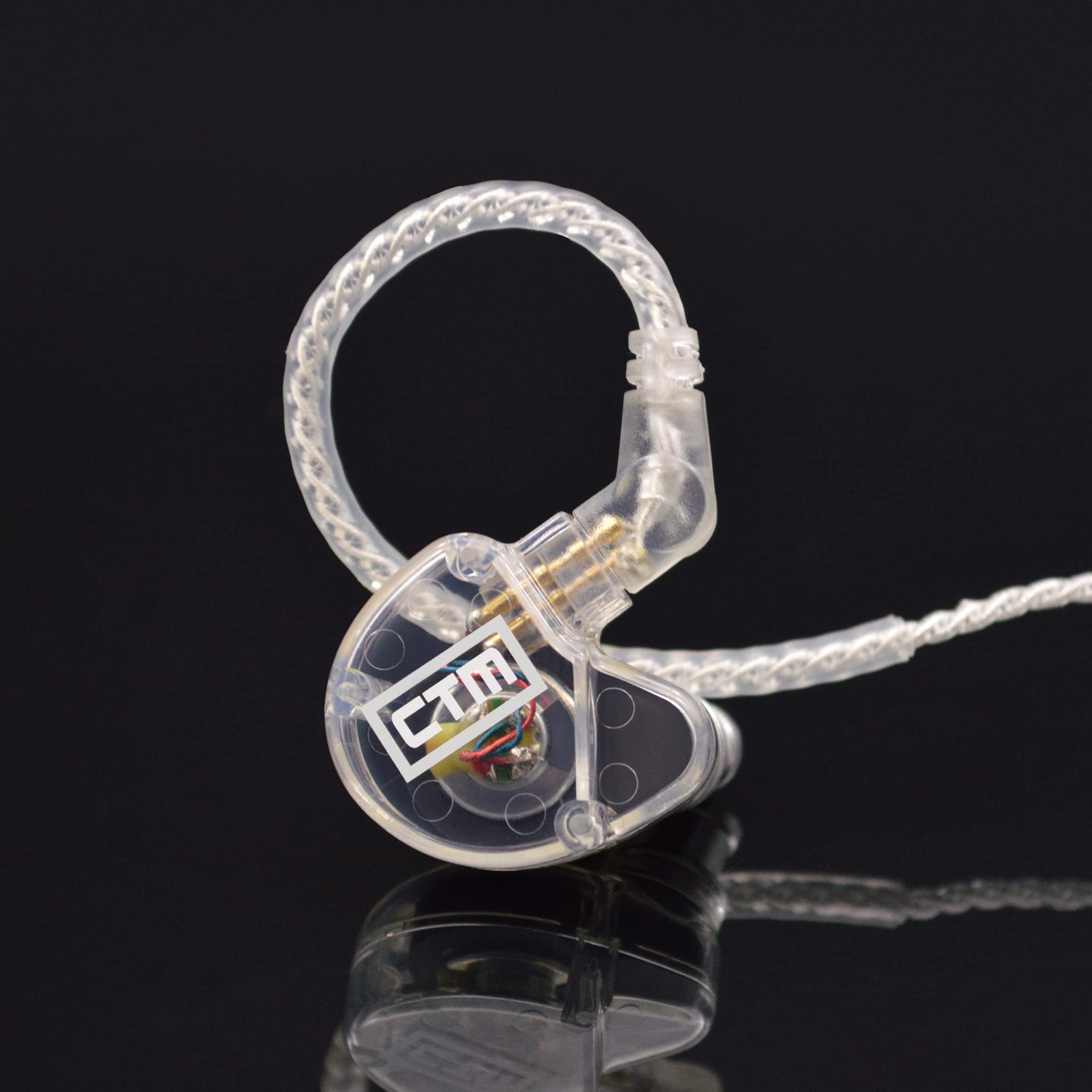 CTM CE110 - Pro Isolating Single Driver Wired Earphones by Clear Tune Monitors Titanium Coated Dynamic Driver Detachable Cable High Fidelity in-Ear Monitor