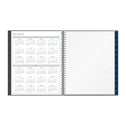 Blue Sky 2023 Monthly Planner, January - December, 8" x 10", Flexible Cover, Wirebound, Passages (142074)