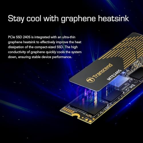 Transcend 500GB NVMe PCIe Gen4 x4 MTE240S M.2 SSD Solid State Drive TS500GMTE240S