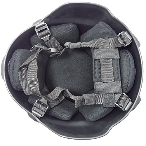 ATAIRSOFT Tactical Airsoft Paintball MICH 2000 Helmet with Side Rail & NVG Mount Black