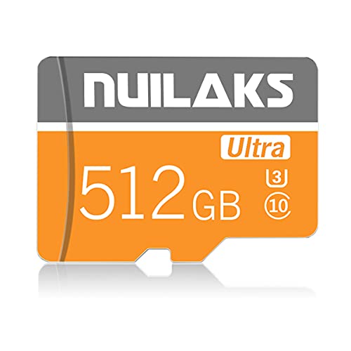 512GB Micro SD Card with Adapter Memory Card Class 10 Fast Speed Flash Card for Mobile Phones/Computer/Camera/Portable Gaming Devices/Action Cam