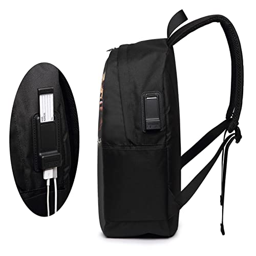AOIJHojahQ Lil Rapper Singer Tjay Backpack Computer Bag USB Backpack Shoulders Daypack Gifts Unisex Backpack with USB Charging/Headphone Port 17IN For Women/Men