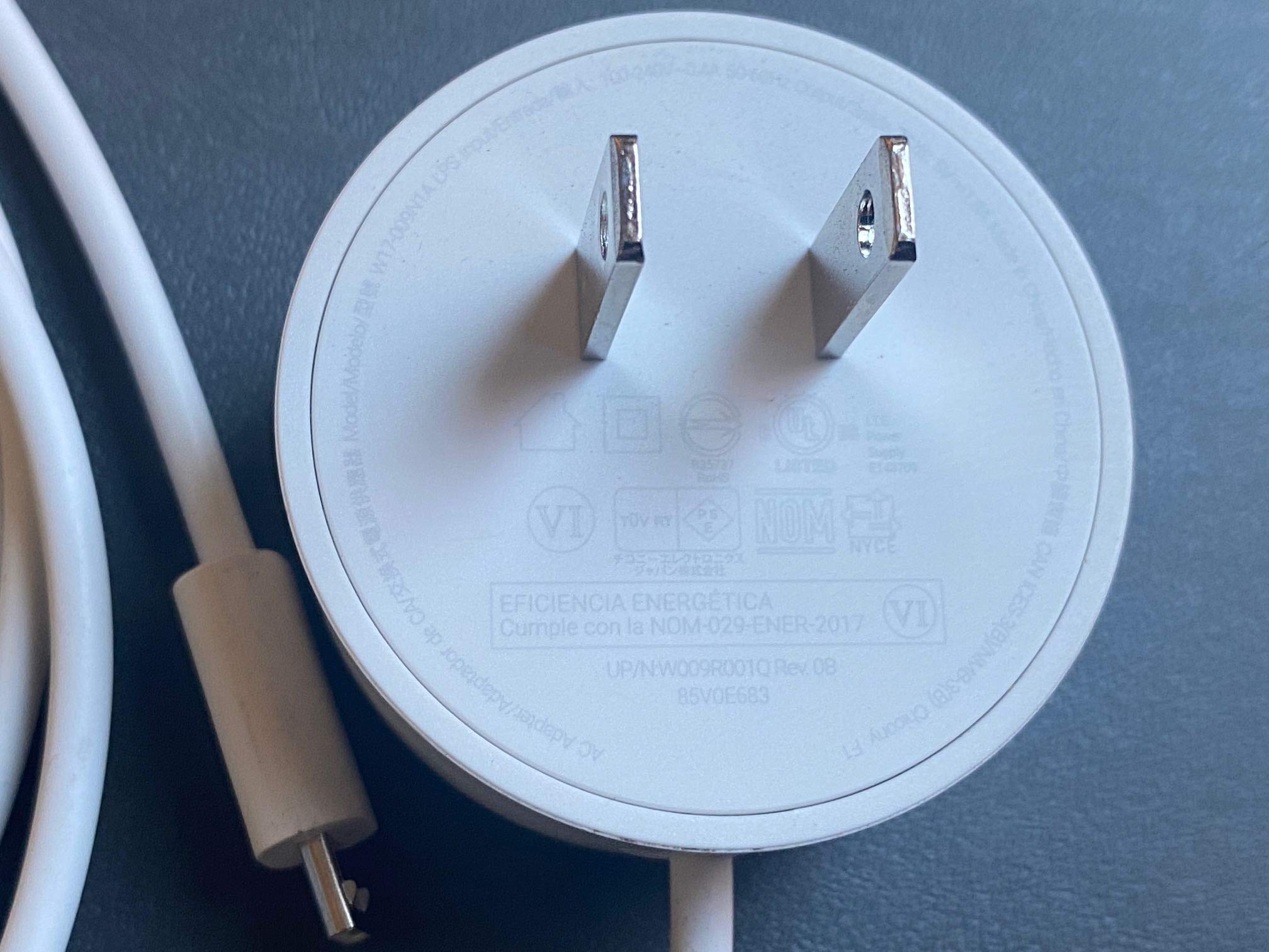 Google Home Mini AC Adapter Micro-USB Power Supply White (W17-009N1A)