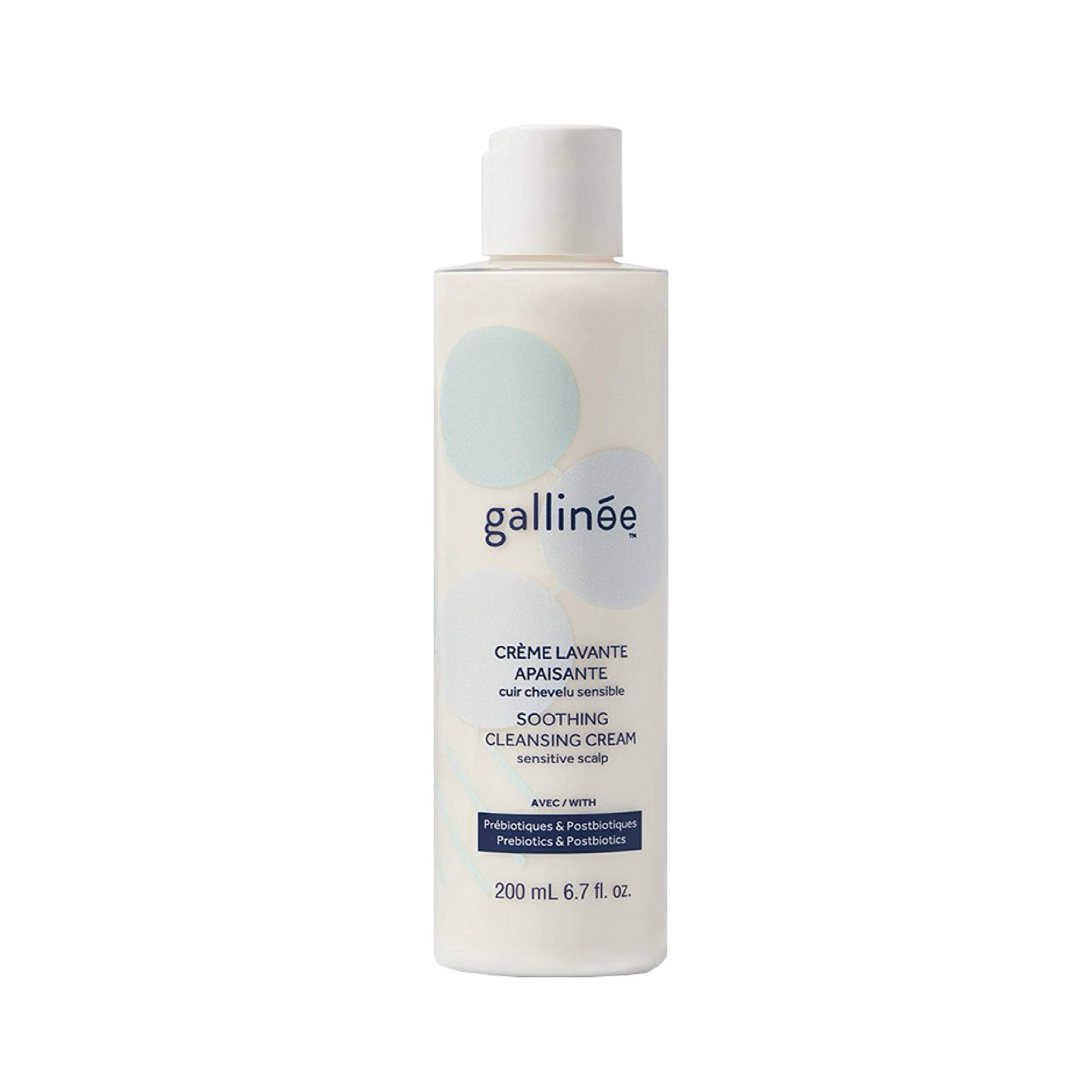 gallinée 97% Natural Origin Soothing Cleansing Cream - Revolutionary Lactic Acid Shampoo, Wash Less, Active Ingredients for All Hair Types, Gentle Non-Foaming Formula, 200ml / 6.7 fl oz