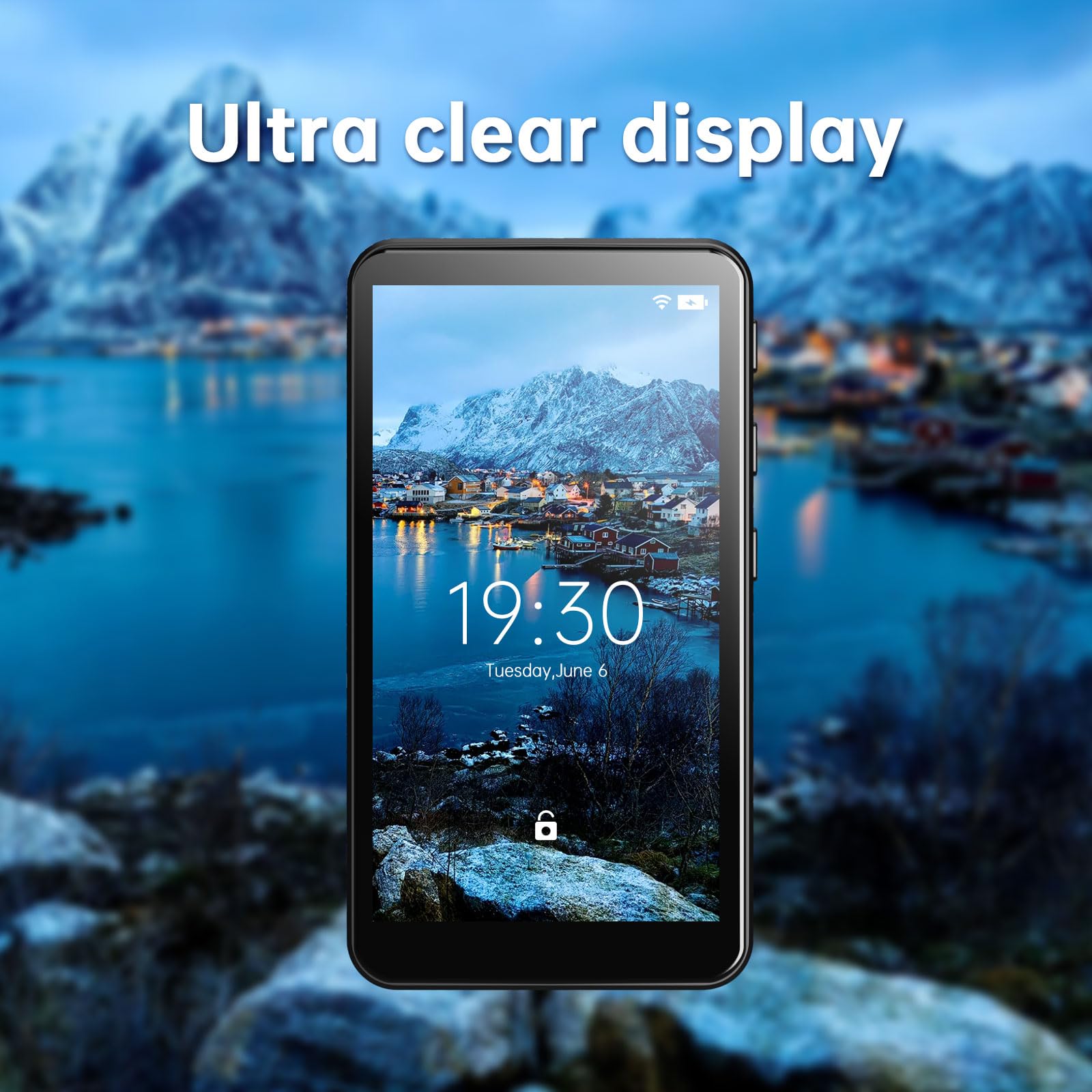 80GB MP3 Player with Bluetooth and WiFi,MP4 Player,Android 8.1 installable Software,4-inch Touch Screen,HiFi Music Player with Speaker