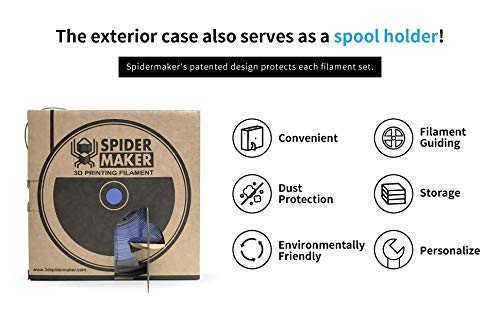 SpiderMaker 3D Matte PLA Filament - Matte Finish with Incredible Vibrant Colors - 1.75 mm PLA, 700g, Dimensional Accuracy +/- 0.03mm (Kraft Brown)