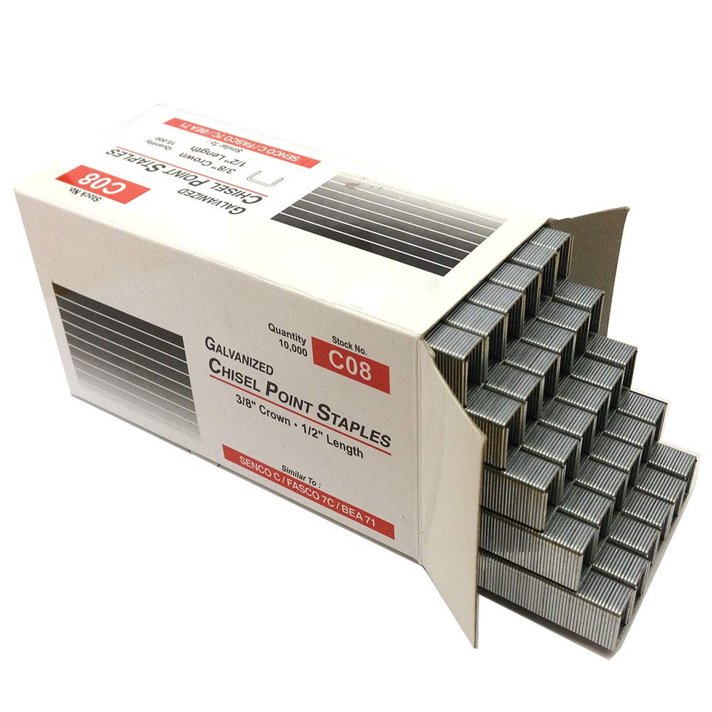 Spot Nails C08 Upholstery Fine Wire Staple 22 Gauge 3/8 Crown X 1/2 Leg (7108)